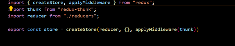 setting up the store (client side database code block