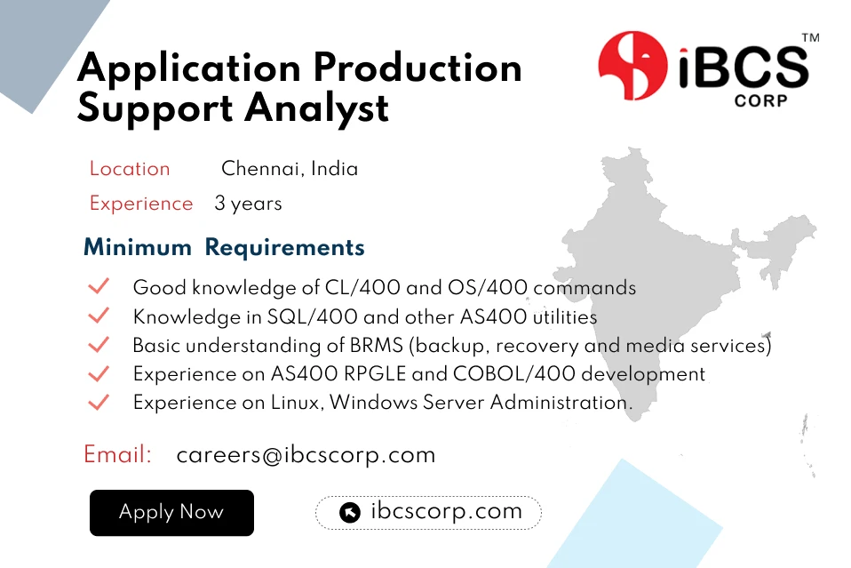 Application Production Support Analyst